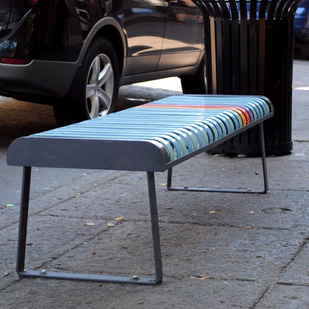 Public backless benches, PASTEL - ATECH