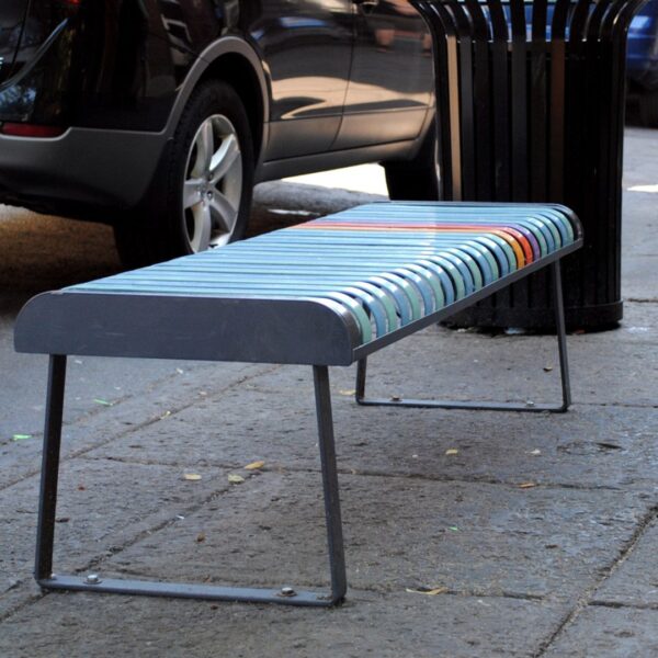 Public backless benches, PASTEL - ATECH