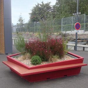 Pflanzkübel mit Sitzbank / Sitzgelegenheit, Bank mit Blumenkübel - ATECH