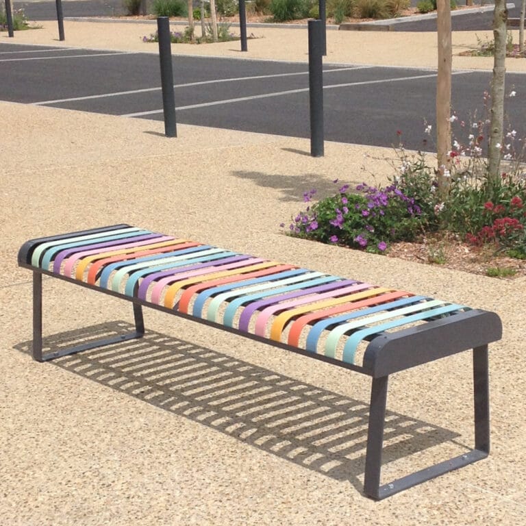 Public backless benches, PASTEL - ATECH