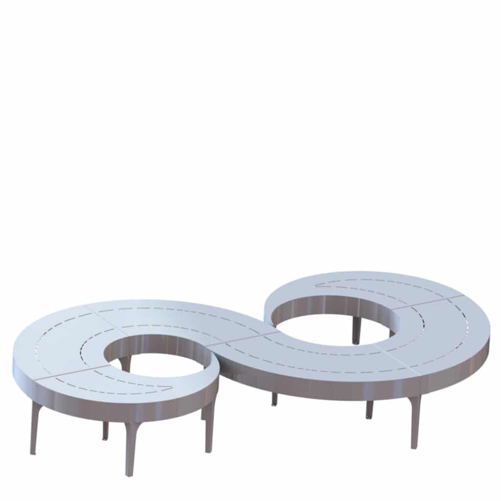 Pflanzkübel mit Sitzbank / Sitzgelegenheit, Bank mit Blumenkübel - ATECH