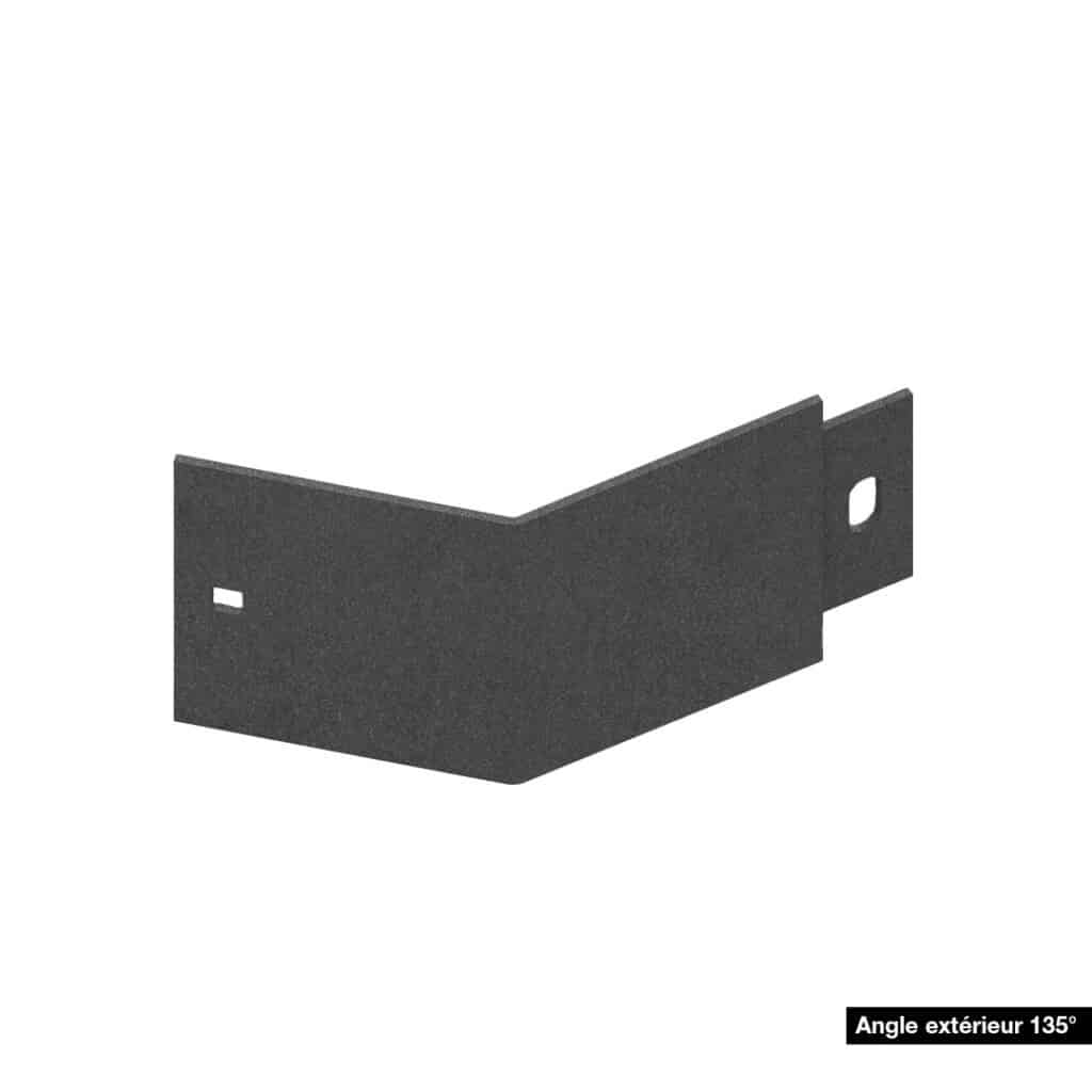 Angle pour bordure droite - Acier corten brut - ATECH